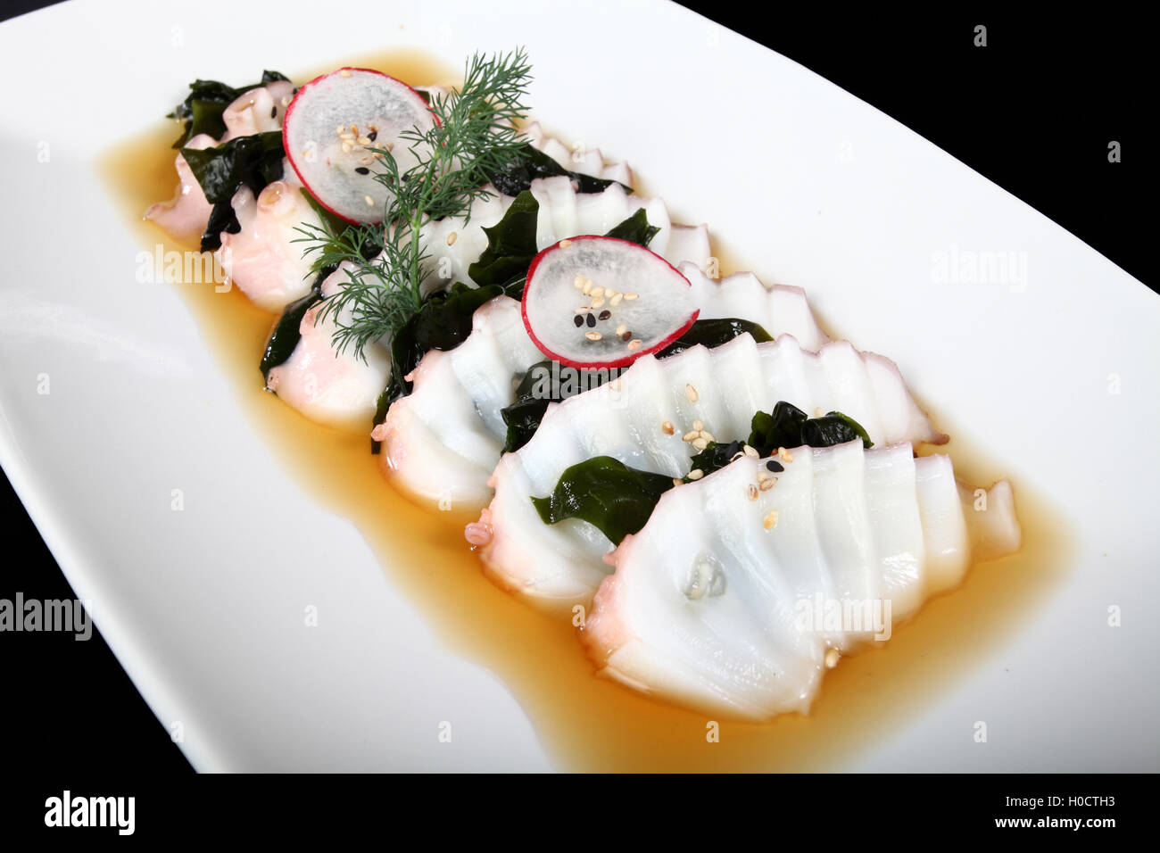 dish of Japanese cuisine meat, rice, fish and vegetables Stock Photo ...