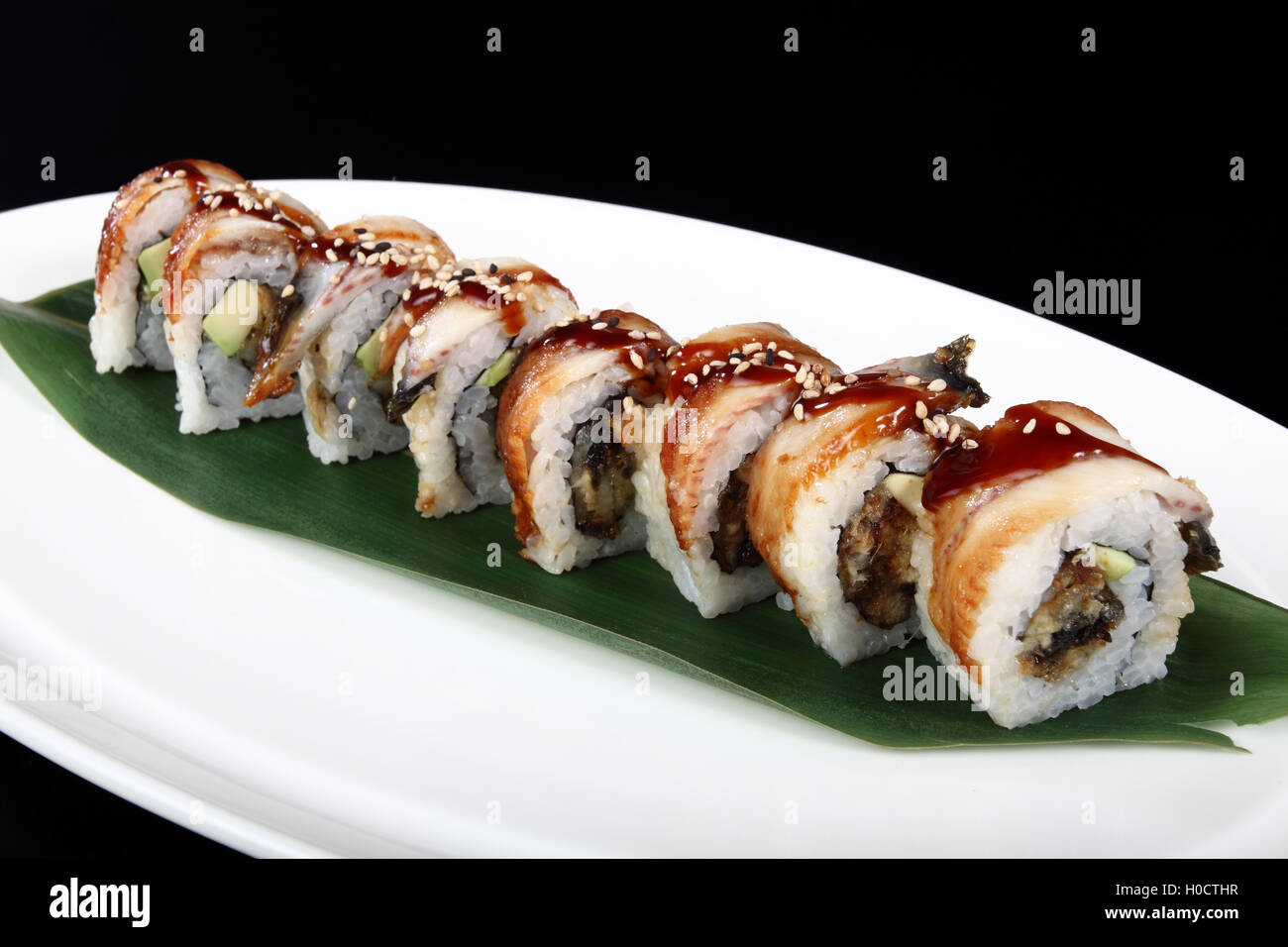 dish of Japanese cuisine meat, rice, fish and vegetables Stock Photo ...