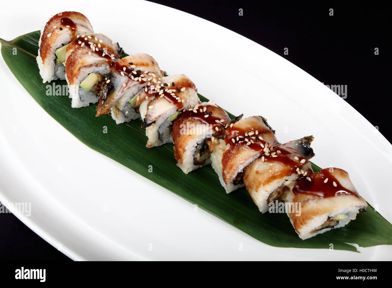 dish of Japanese cuisine meat, rice, fish and vegetables Stock Photo ...