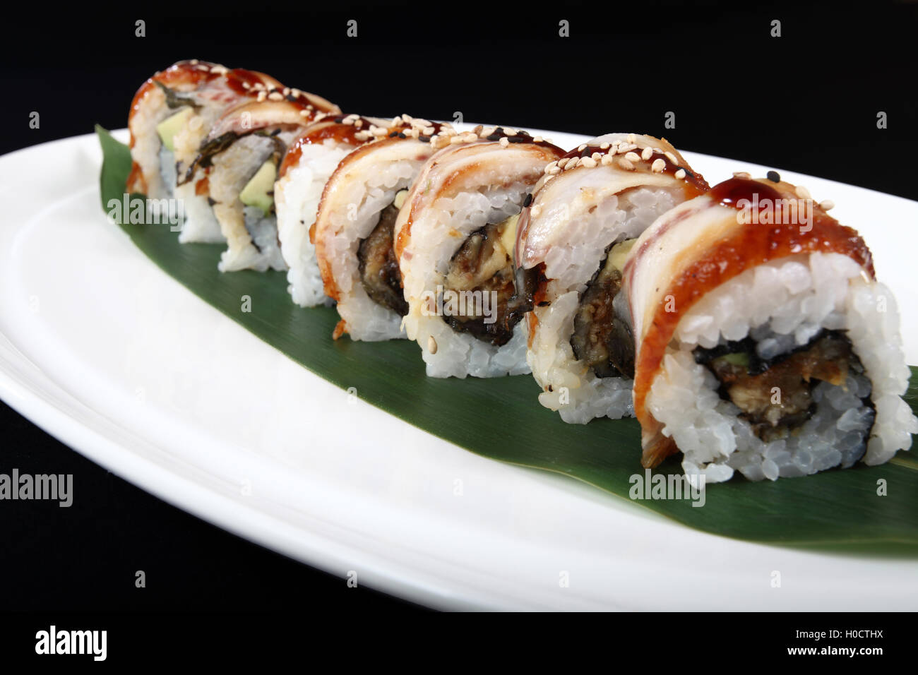 dish of Japanese cuisine meat, rice, fish and vegetables Stock Photo ...