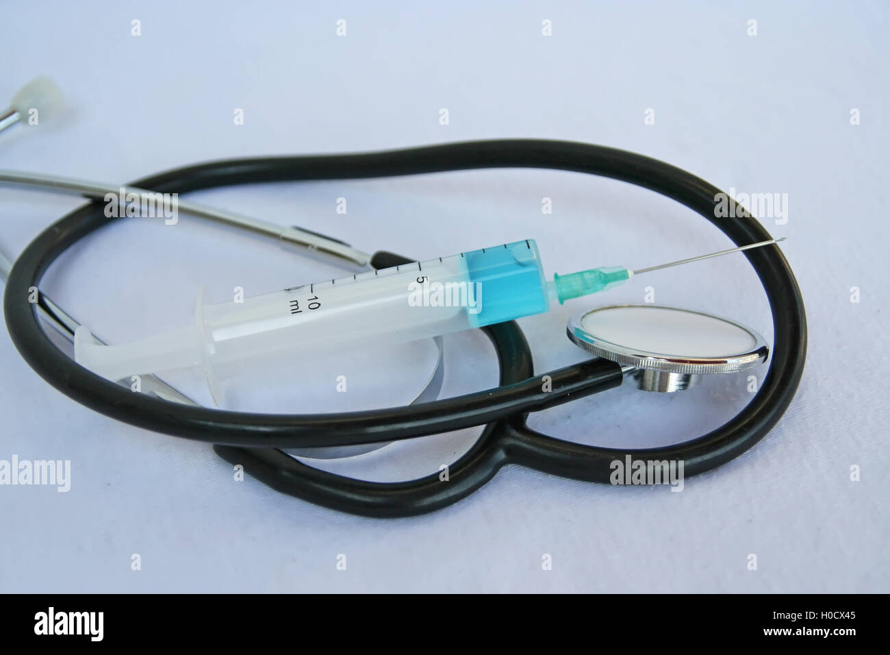 Medical tools. Medical Doctors tools. Medical stethoscope and syringe ...