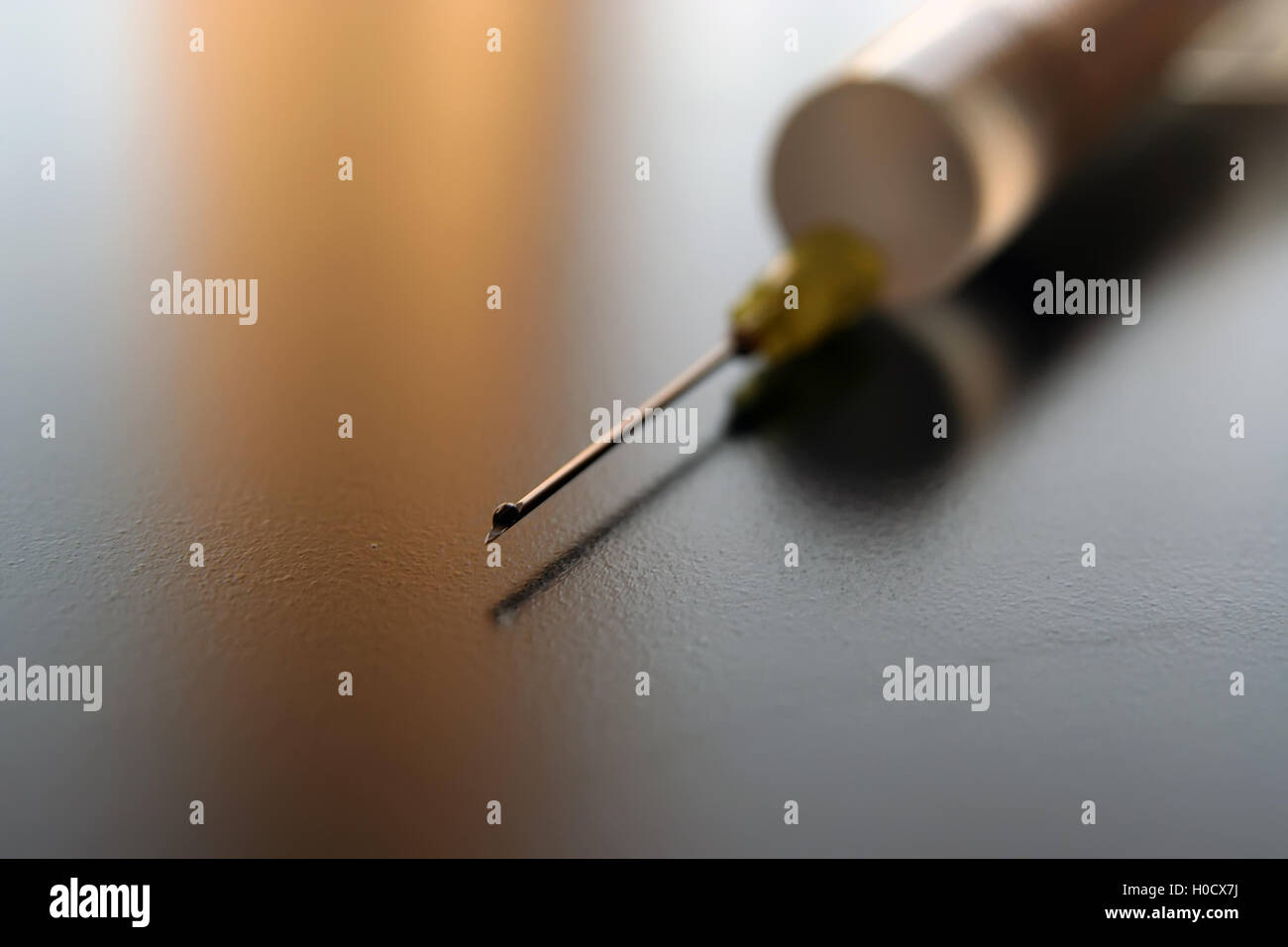 Medical syringe with the cure. Medicine and cure. Cure in the syringe ...