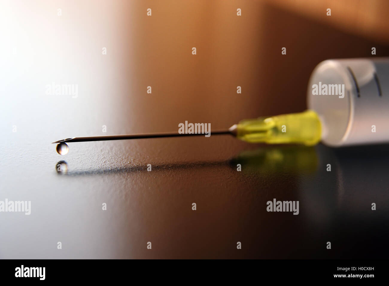 Medical syringe with the cure. Medicine and cure. Cure in the syringe ...