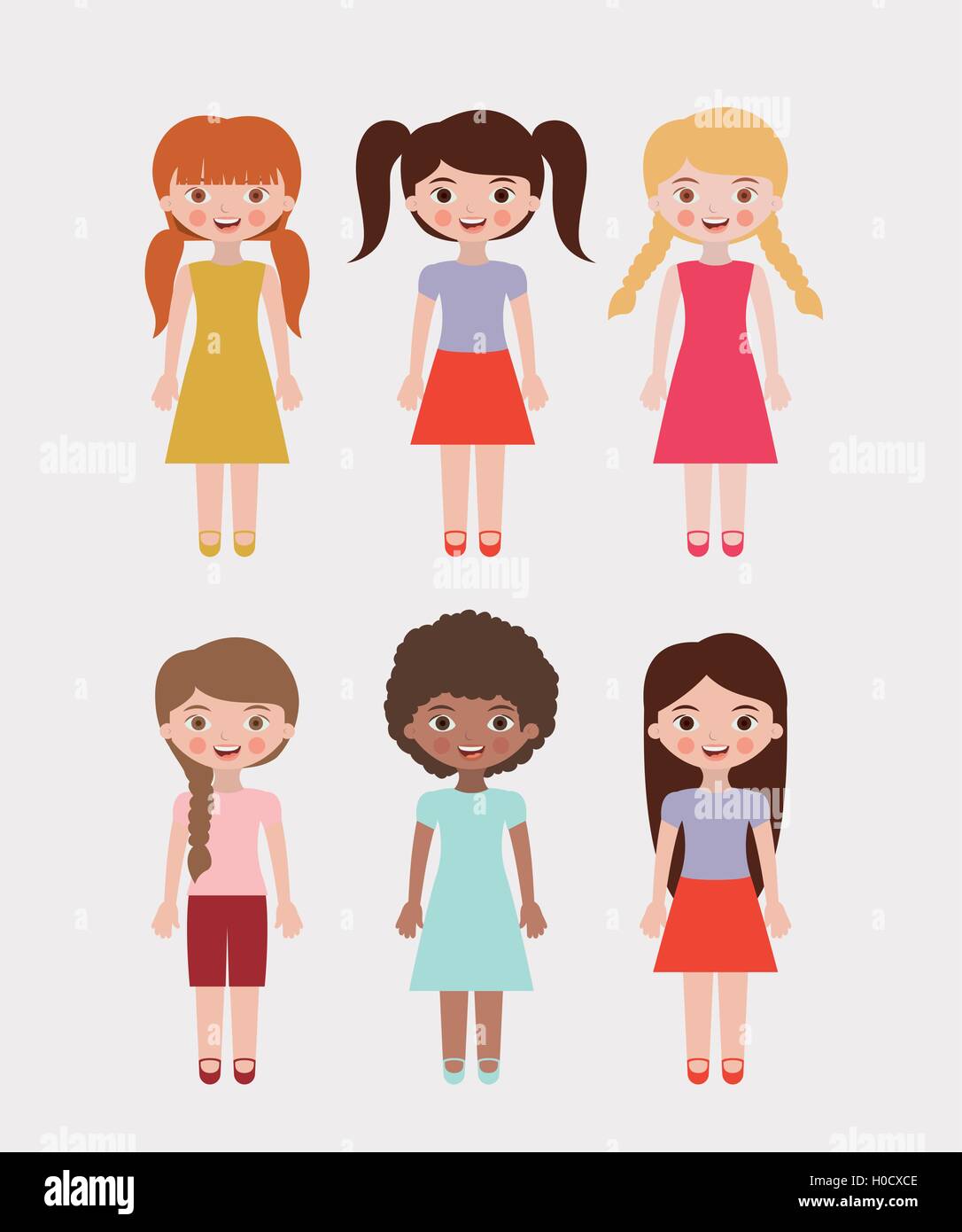 Isolated girls kids design Stock Vector Image & Art - Alamy