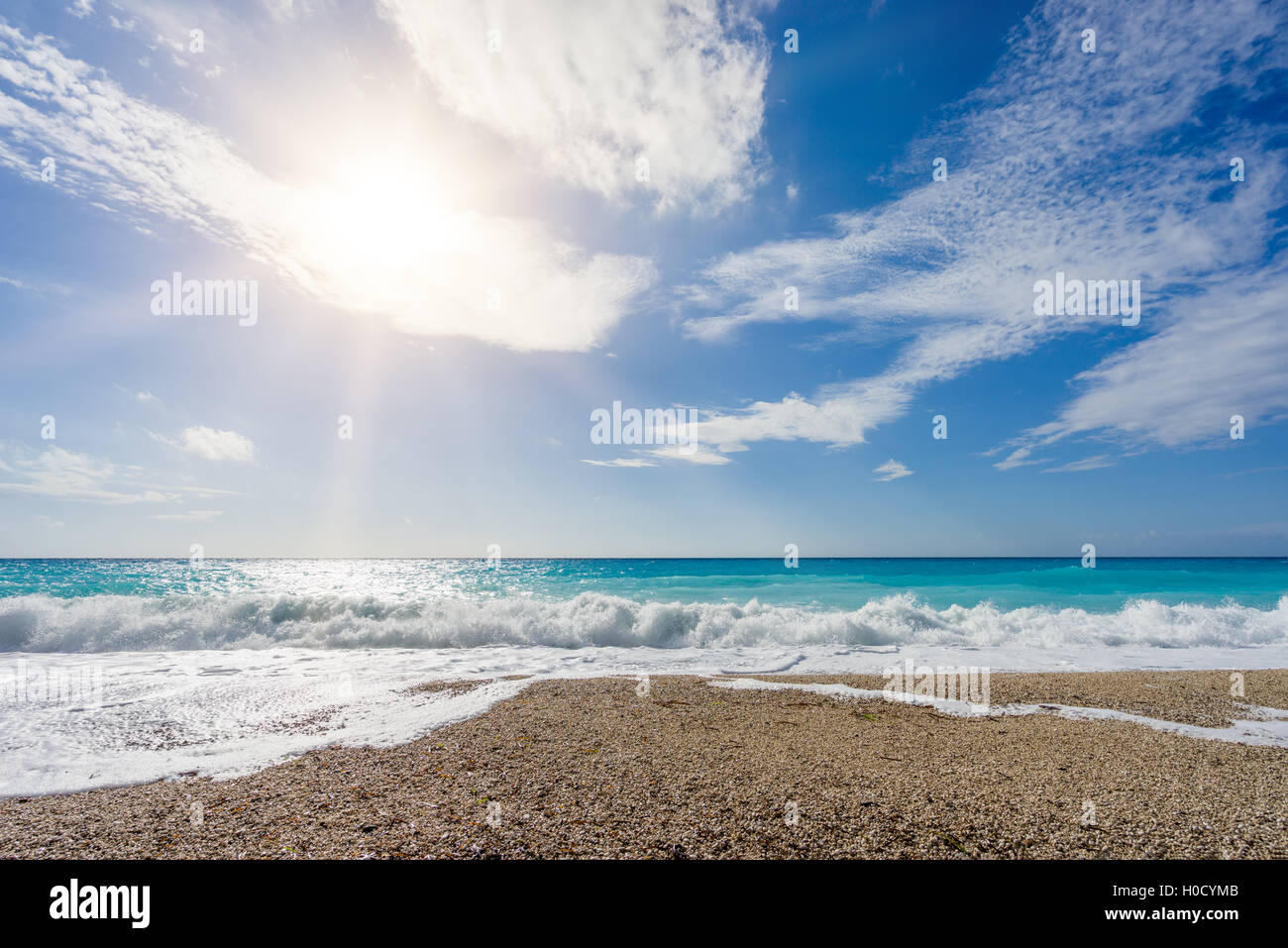 Beautiful beach on Lefkada lefkas island Greece Stock Photo - Alamy