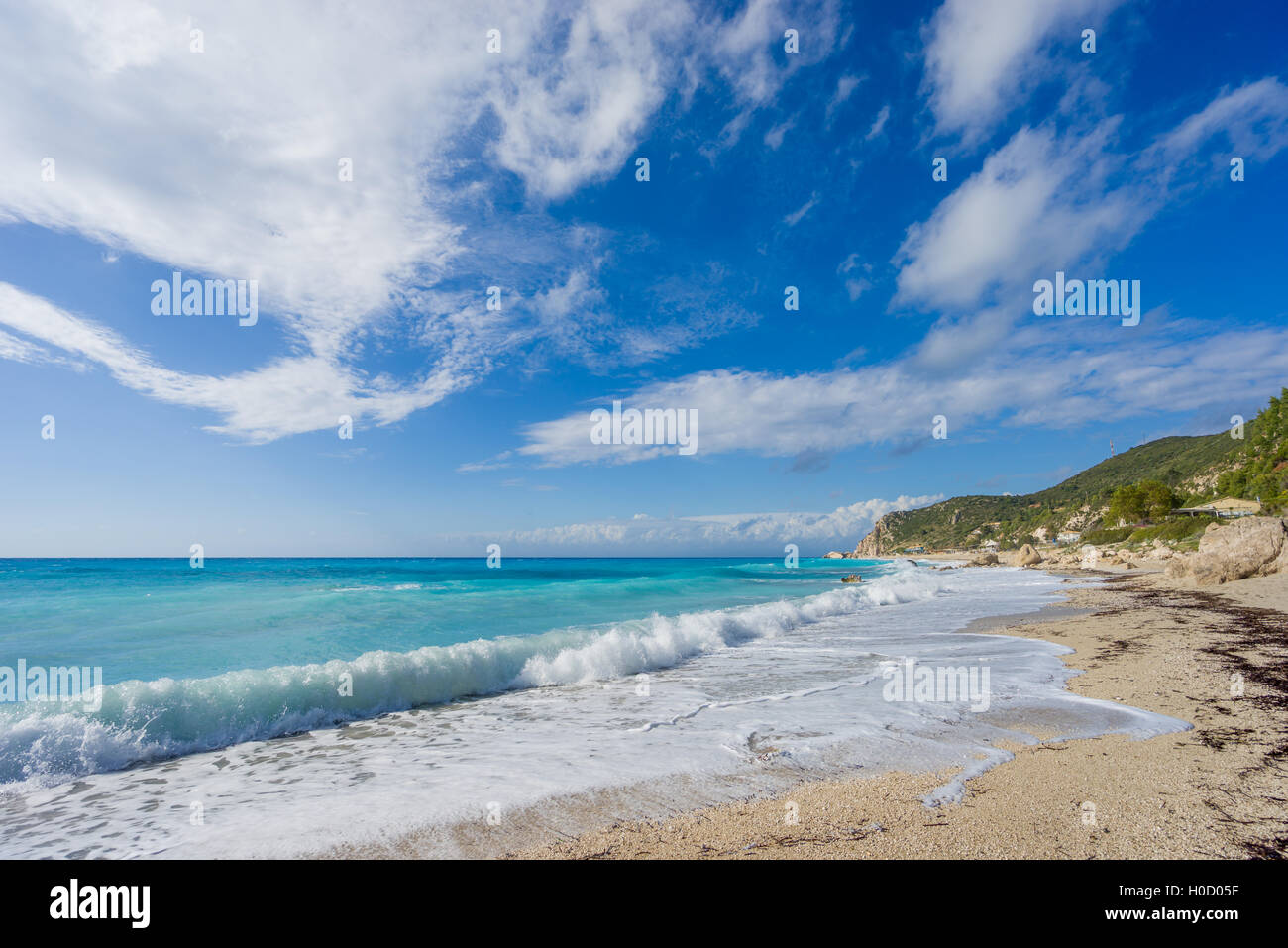 Beautiful beach on Lefkada lefkas island Greece Stock Photo - Alamy
