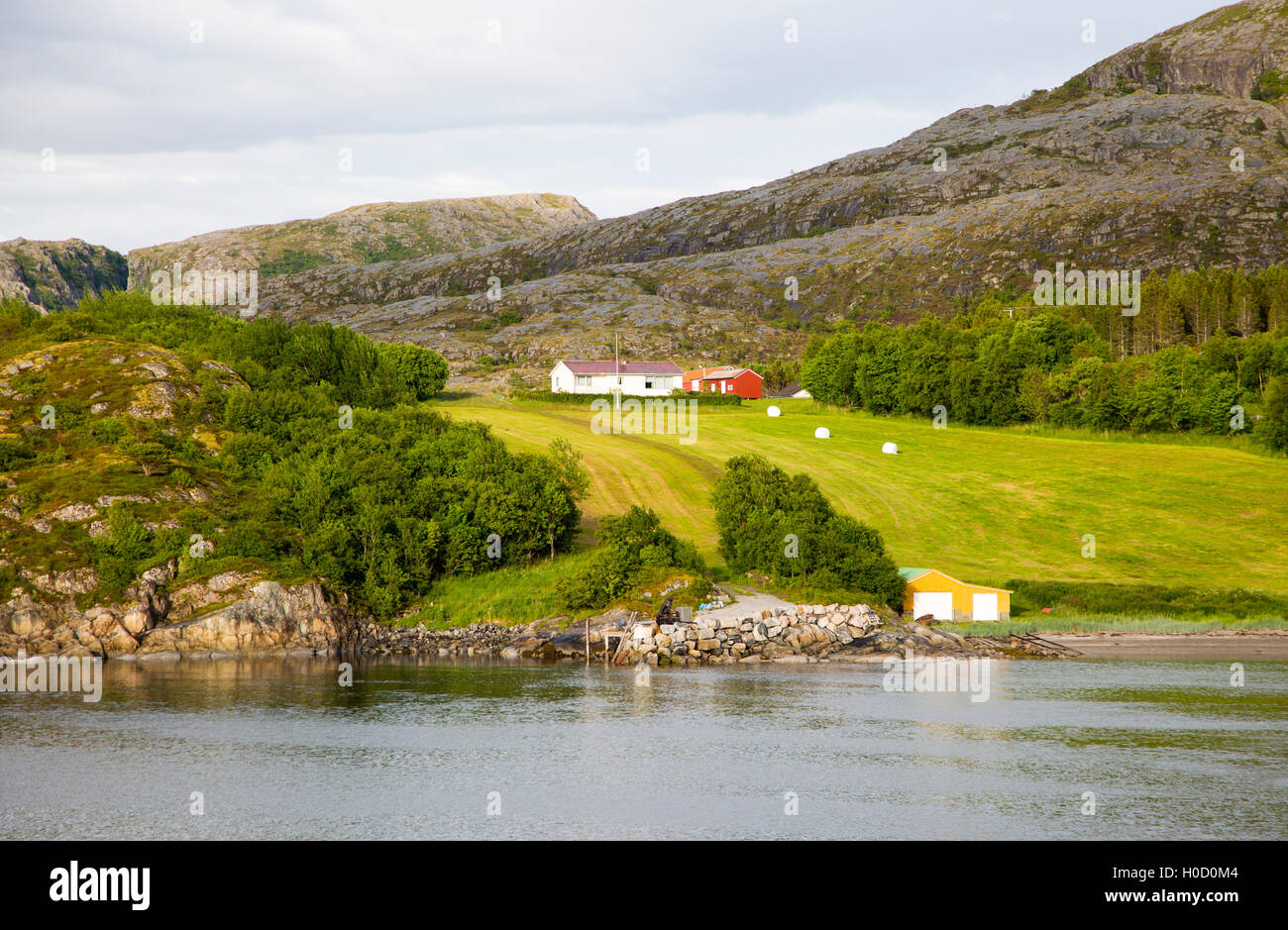 Rural coastal farming landscape near Rorvik, Norway Stock Photo - Alamy