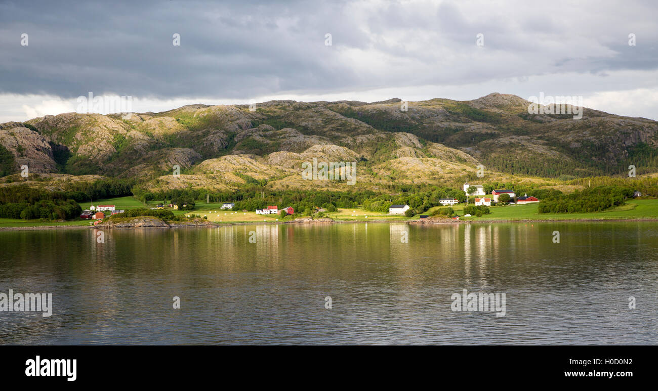 Rural coastal farming landscape near Rorvik, Norway Stock Photo - Alamy