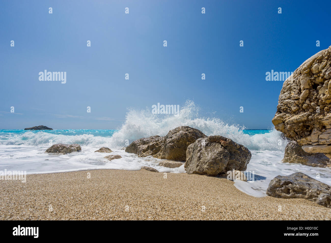 Beautiful beach on Lefkada lefkas island Greece Stock Photo - Alamy