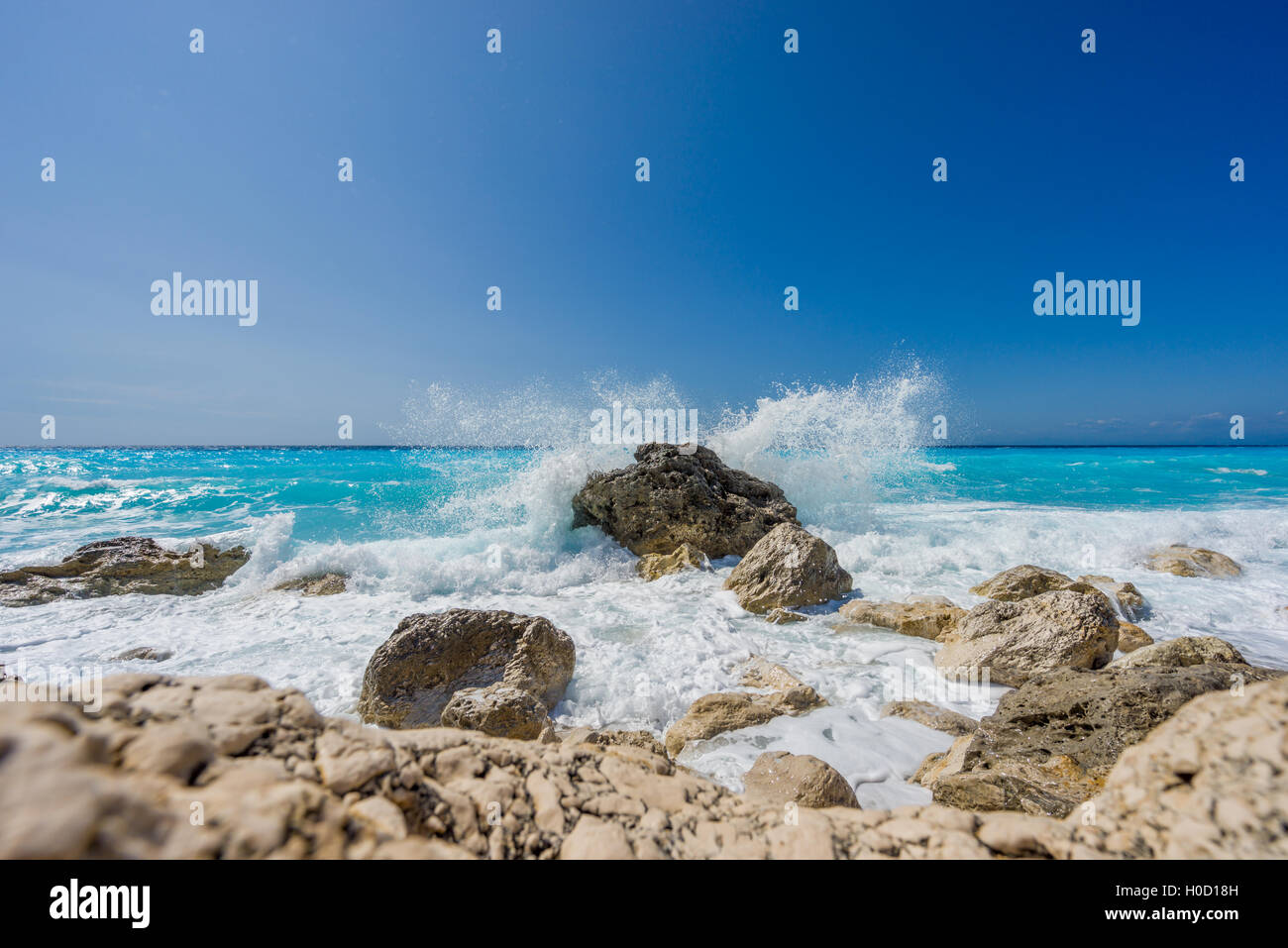 Beautiful beach on Lefkada lefkas island Greece Stock Photo - Alamy