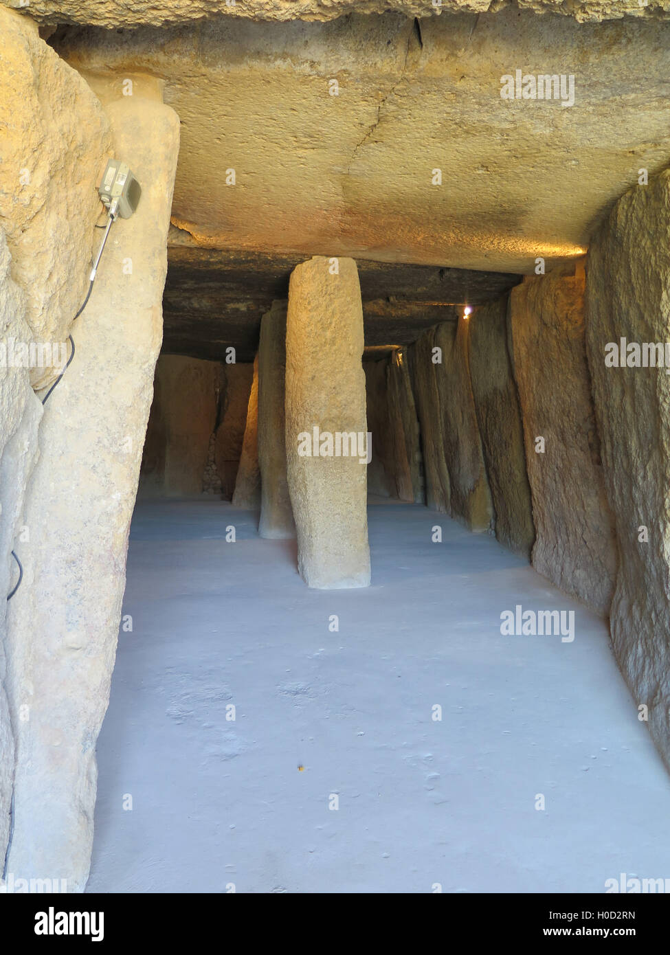 Entrance to ancient Dolmen burial chamber near Antequera, Andalusia ...