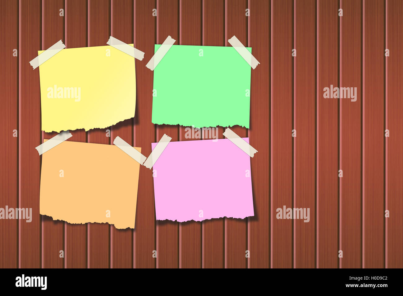 color paper on the wooden board. background design Stock Photo - Alamy