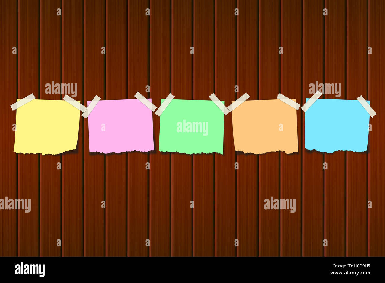 color paper on the wooden board for work week. background design Stock ...