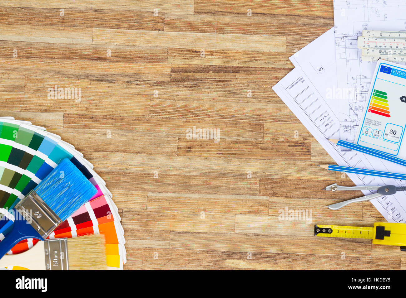 designer's working table Stock Photo - Alamy