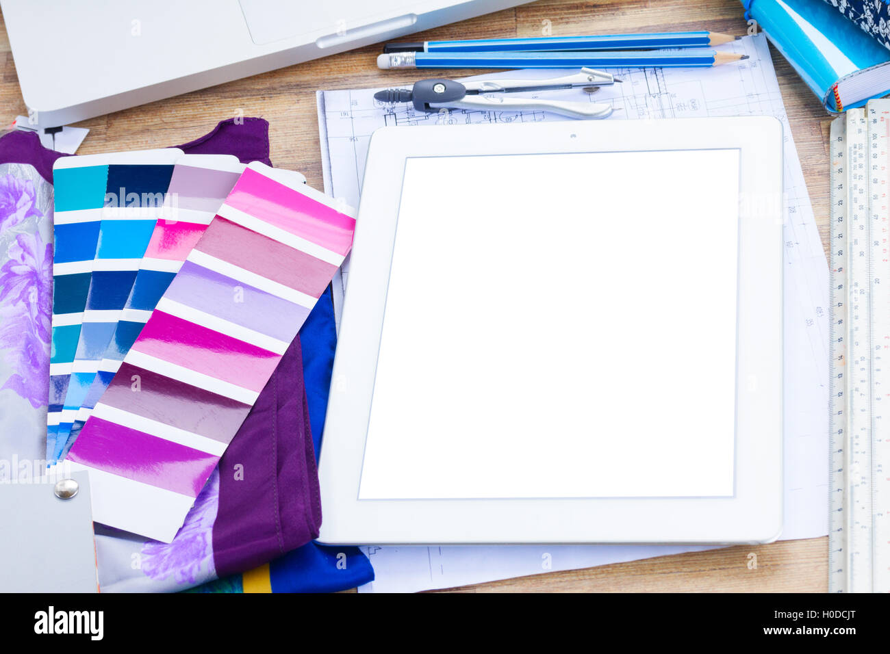 designer's working table Stock Photo - Alamy