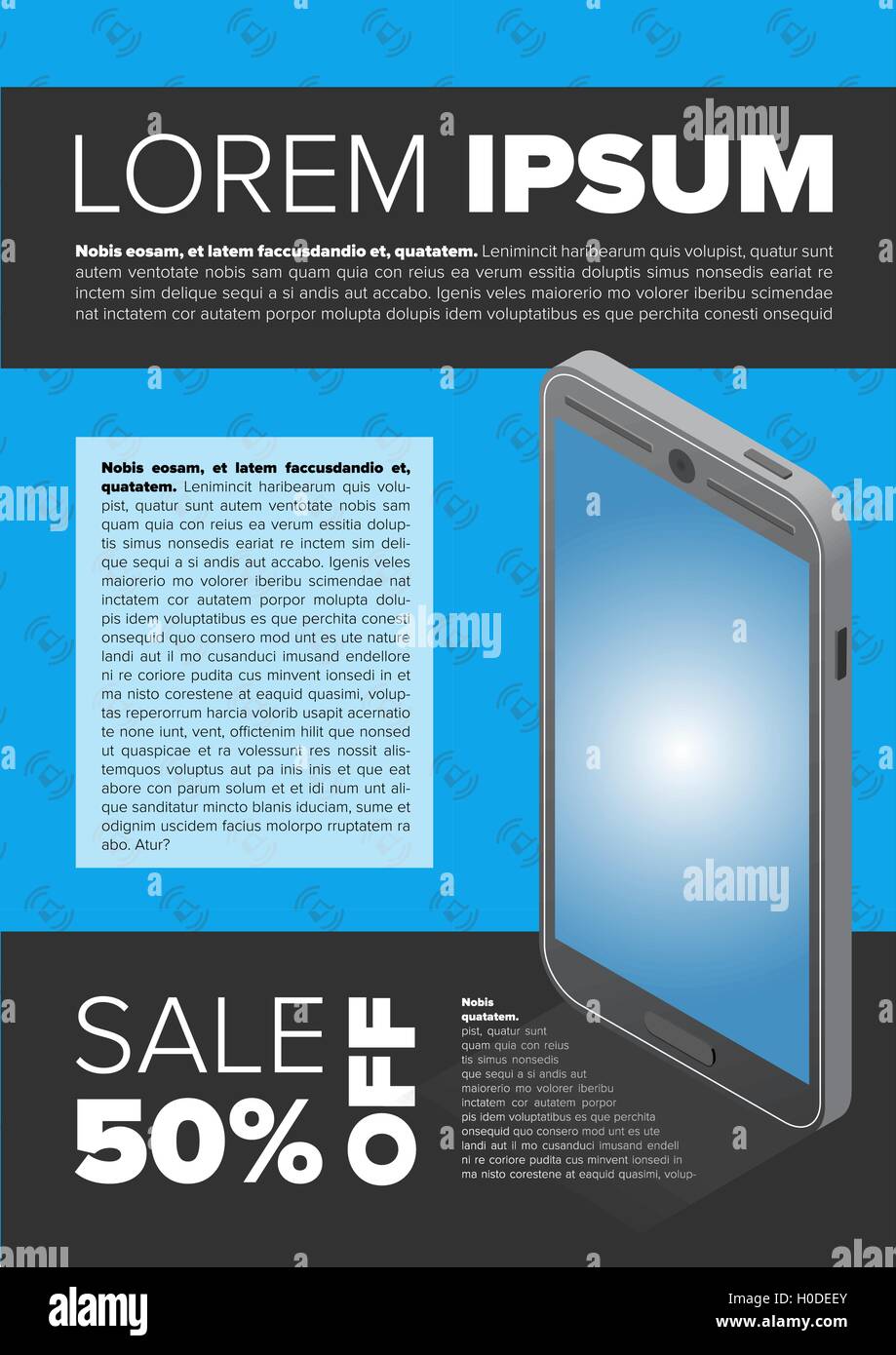 Mobile phone electronic banner Stock Vector Image & Art - Alamy