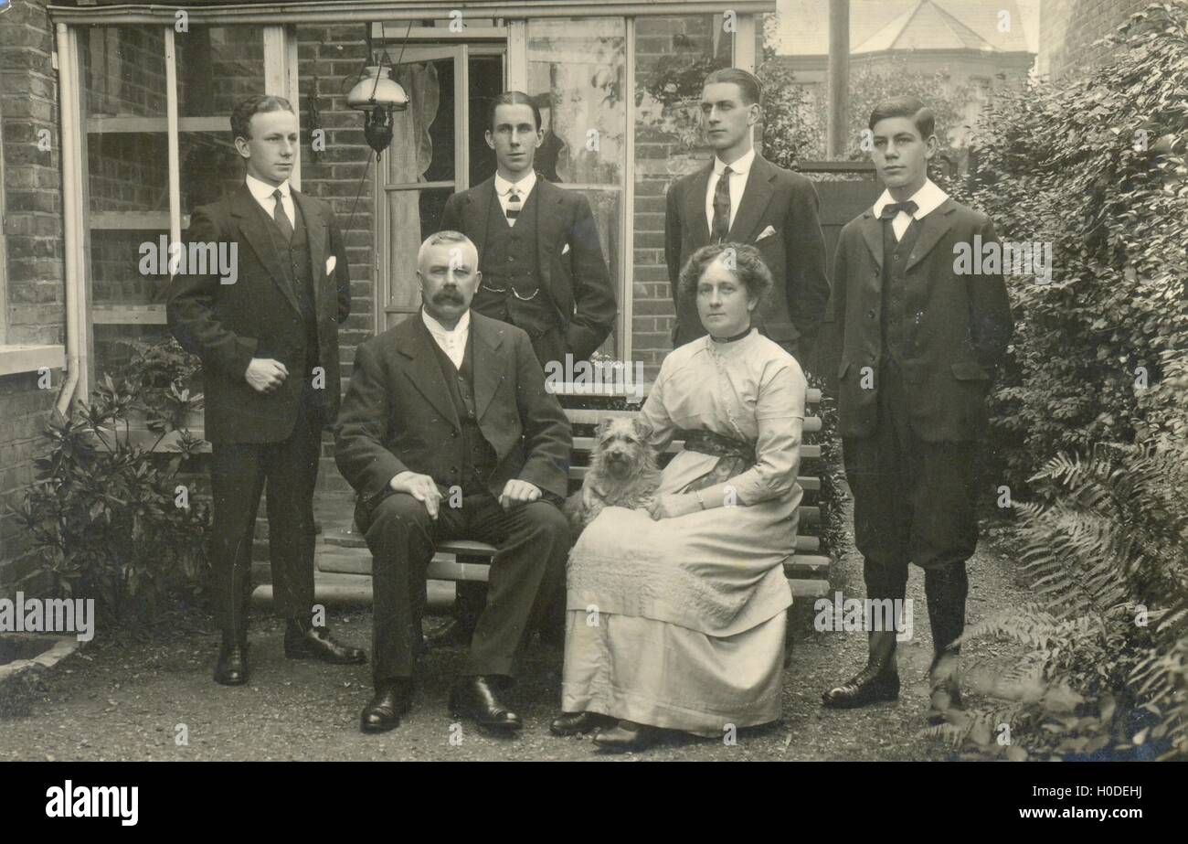 Silver wedding anniversary photograph of Mr and Mrs Poole and their ...