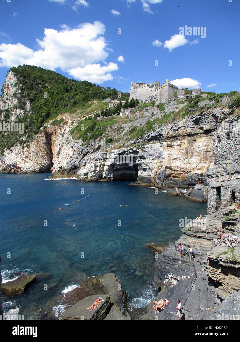view of the coast and sea around Portovenere, Liguria, Italy Stock ...