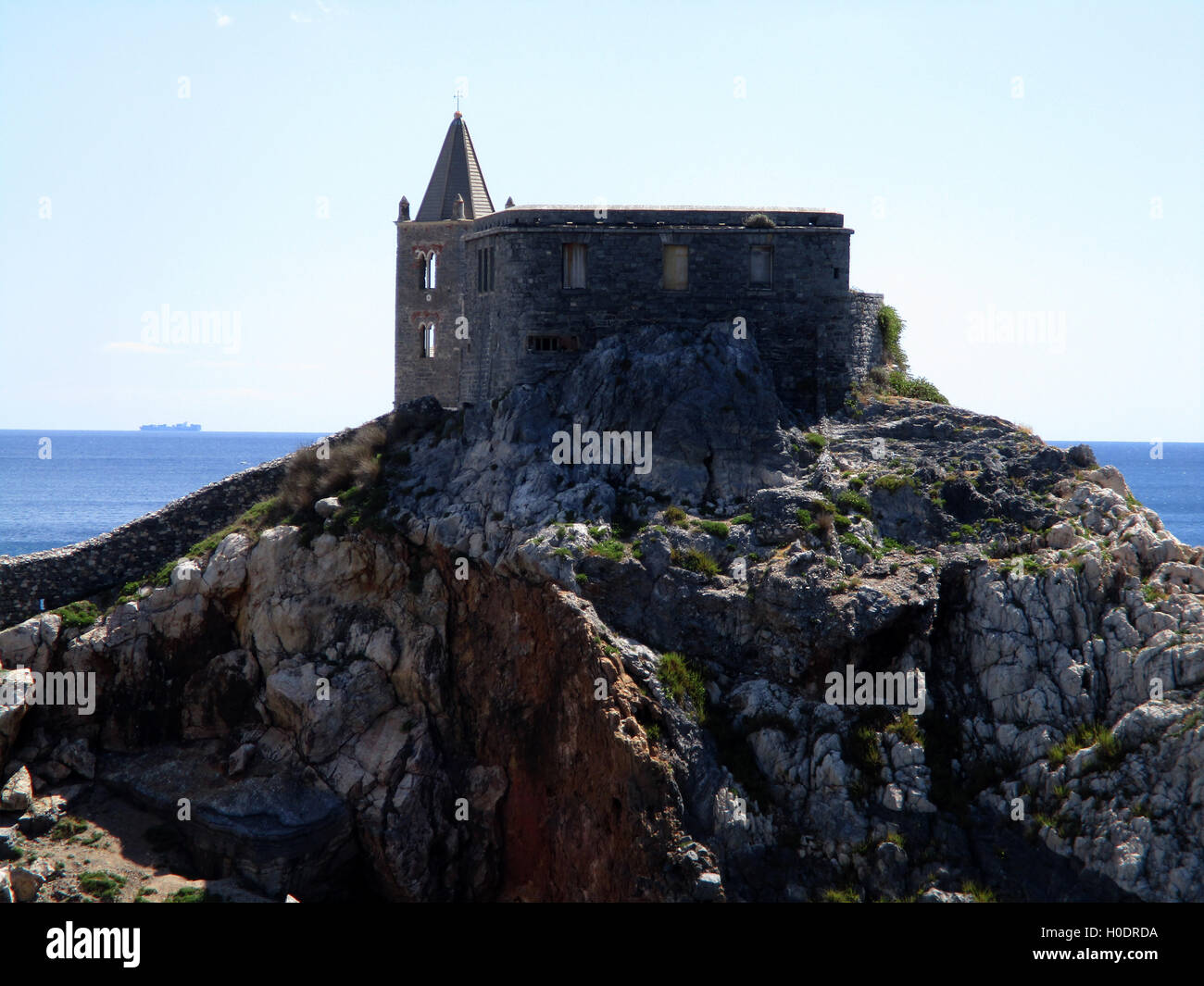 rock promontory of Portovenere, Liguria, italy Stock Photo - Alamy