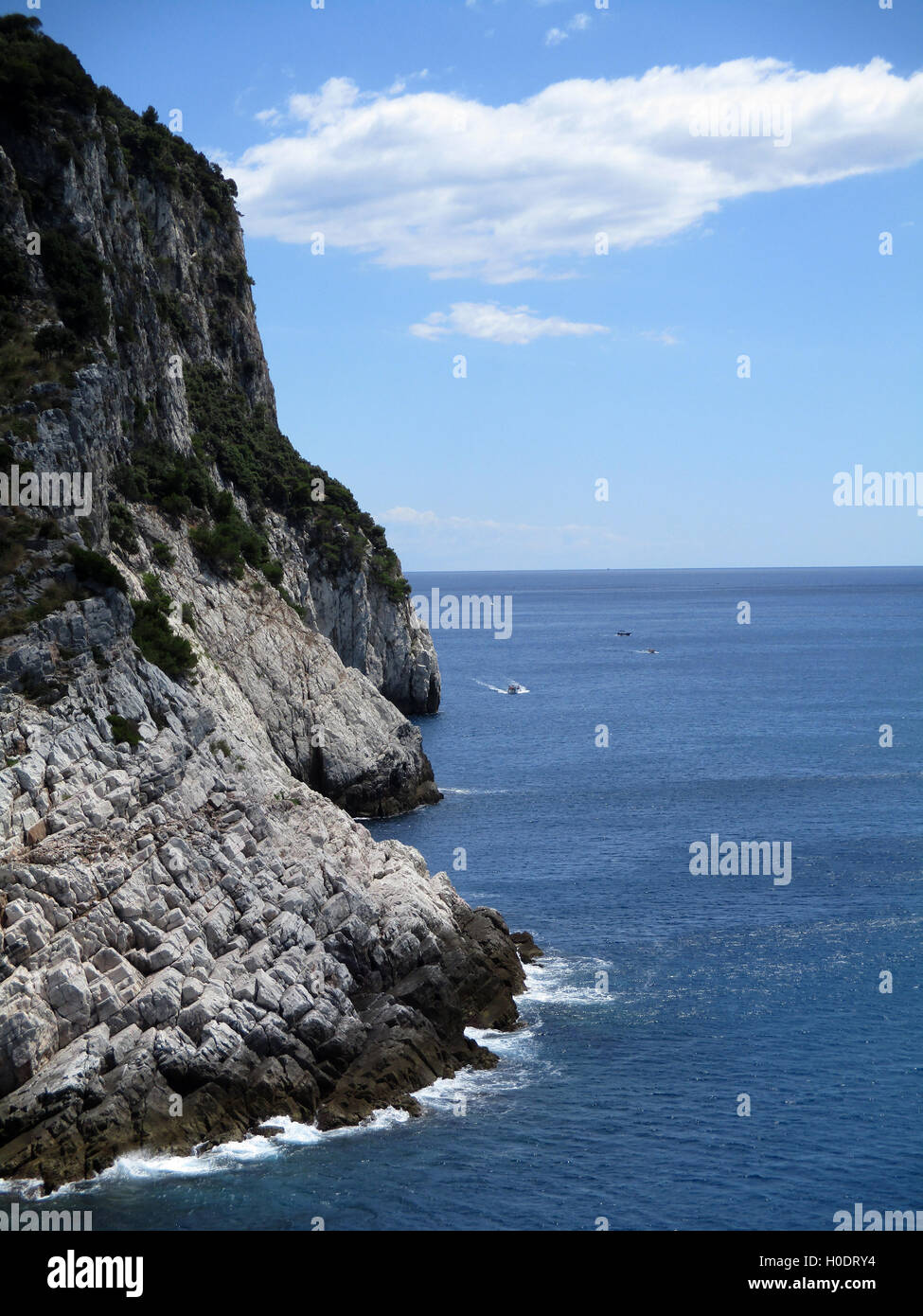 view of the coast and sea around Portovenere, Liguria, Italy Stock ...