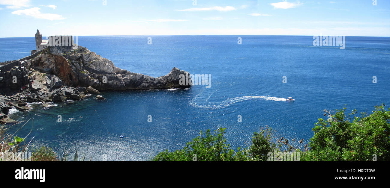 view of the coast and sea around Portovenere, Liguria, Italy Stock ...
