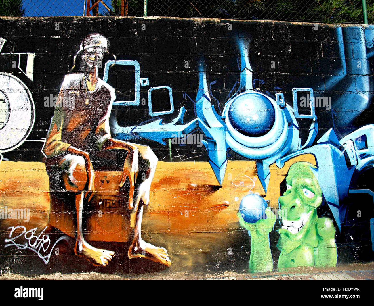 graffiti in the city of Santa Fe,Granada , Spain , October and November ...