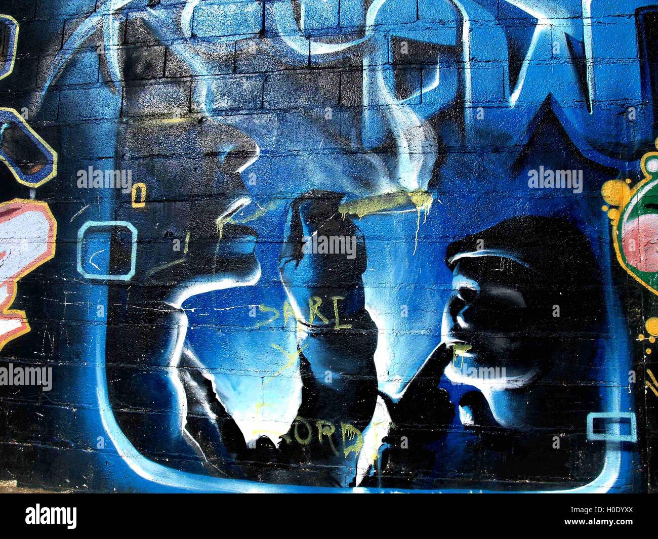graffiti in the city of Santa Fe,Granada , Spain , October and November ...