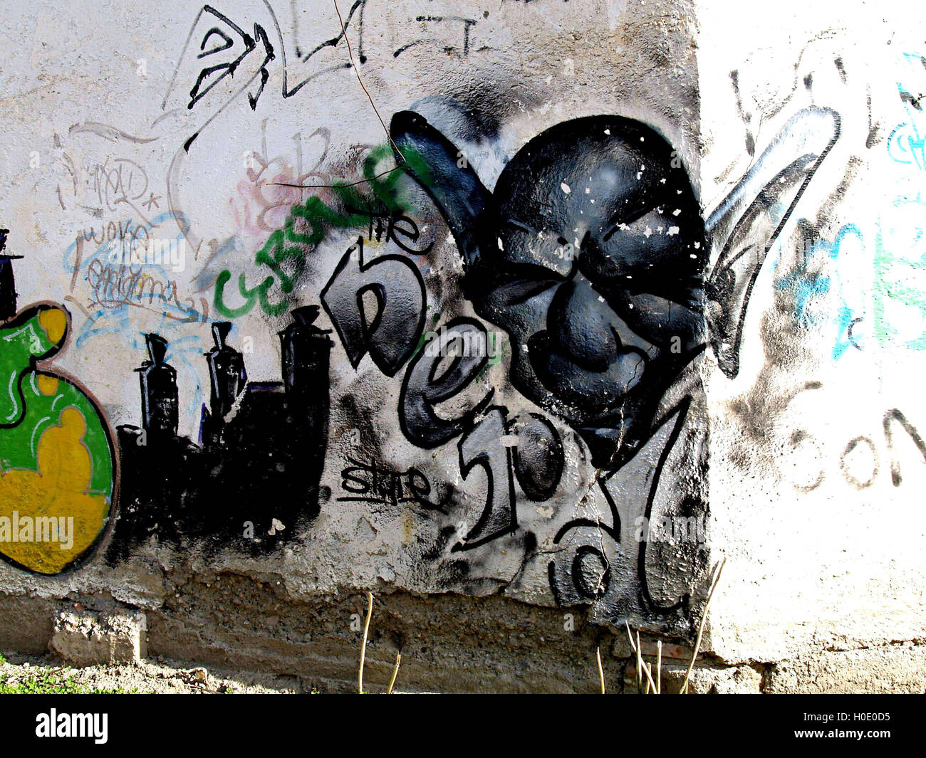 graffiti in the city of Santa Fe,Granada , Spain , October and November ...