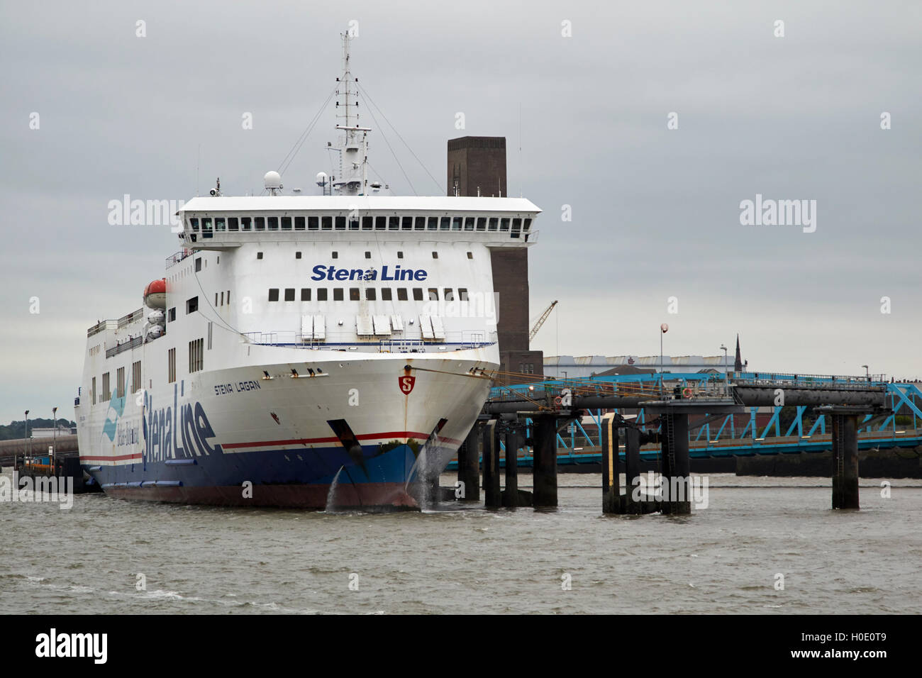 stenaline stena lagan ferry at birkenhead terminal Liverpool Merseyside ...