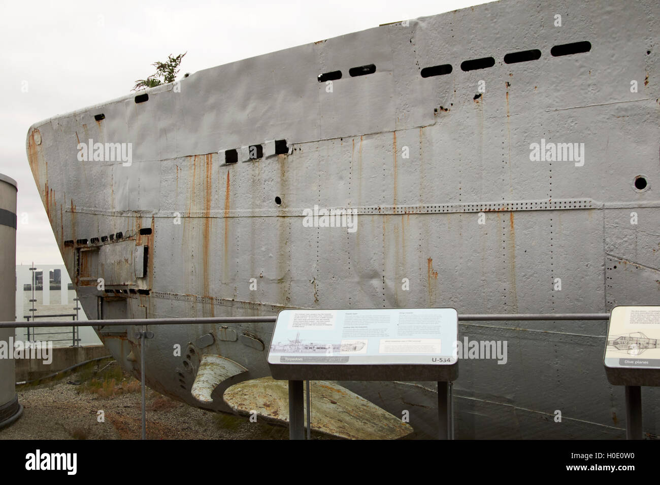 bow of u-534 submarine at u-boat story Liverpool Merseyside UK Stock ...