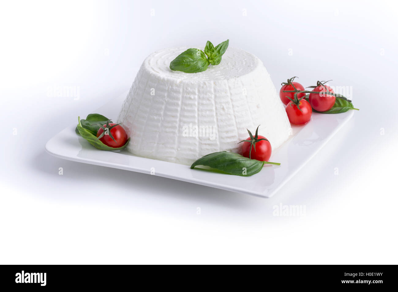Buffalo mozzarella cheese made from milk Alibovalo on white background ...