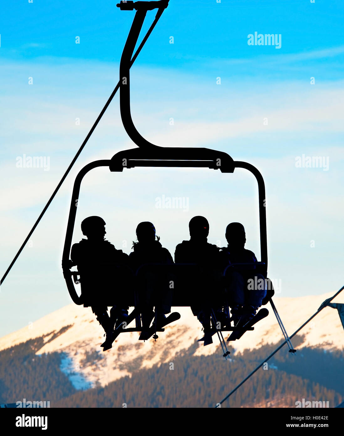 Silhouette friends on top hi-res stock photography and images - Alamy