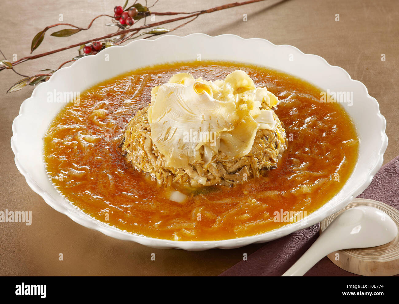 Shark fin soup bowl hi-res stock photography and images - Alamy