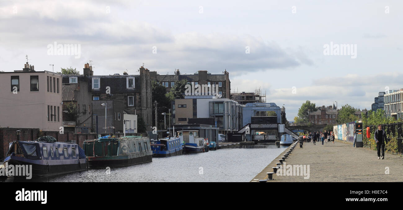 Edinburgh canal hi-res stock photography and images - Alamy