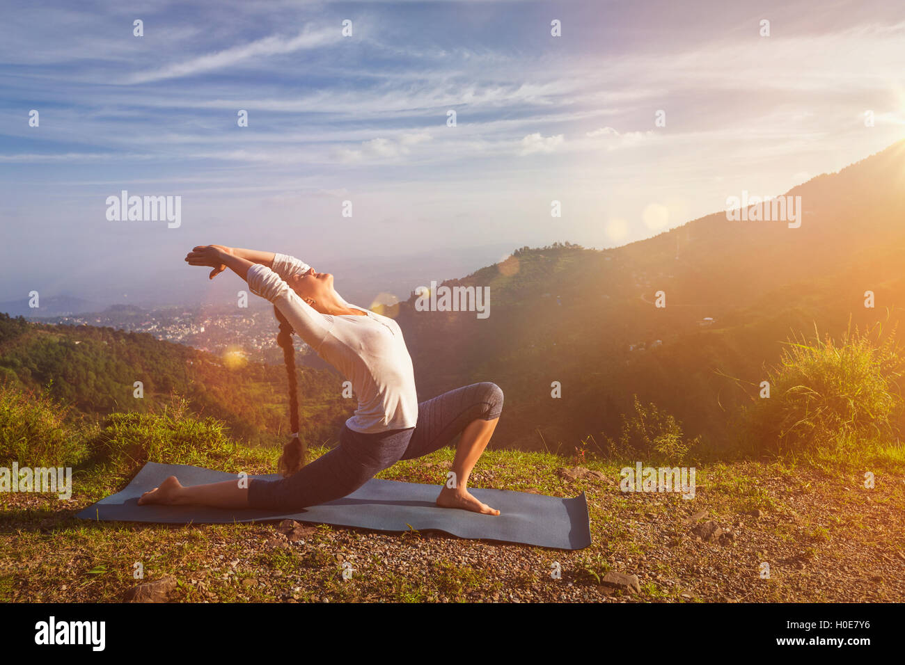 Anjaneyasana pose hi-res stock photography and images - Alamy