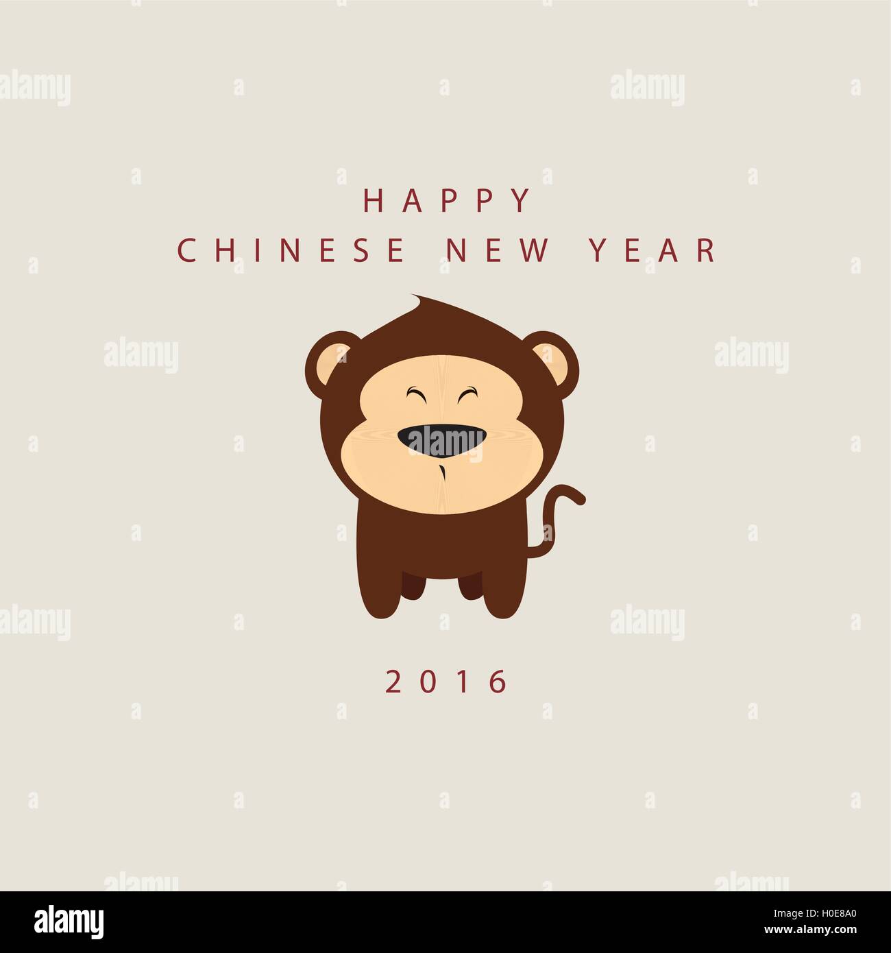 happy monkey year Stock Vector Image & Art - Alamy