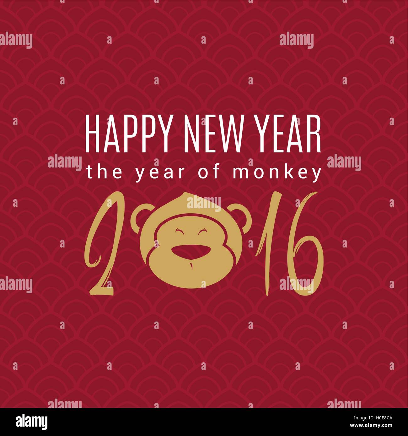 happy monkey year Stock Vector Image & Art - Alamy