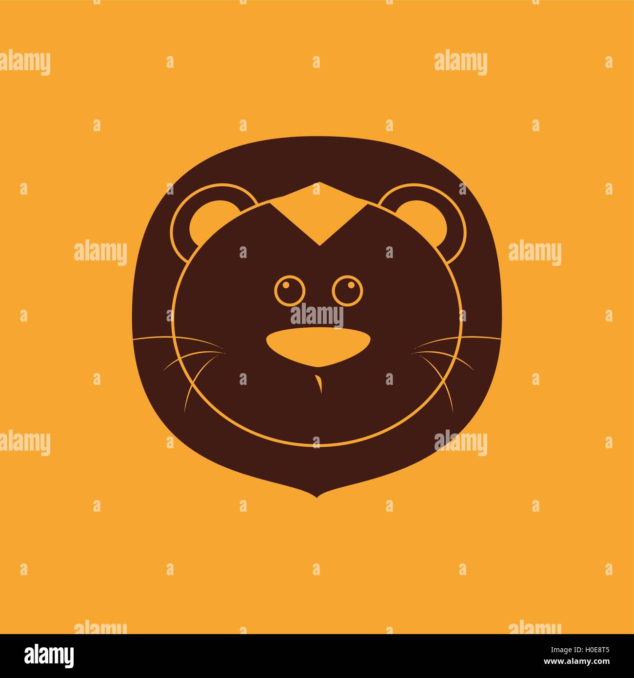 Cute lion Face Stock Vector Image & Art - Alamy