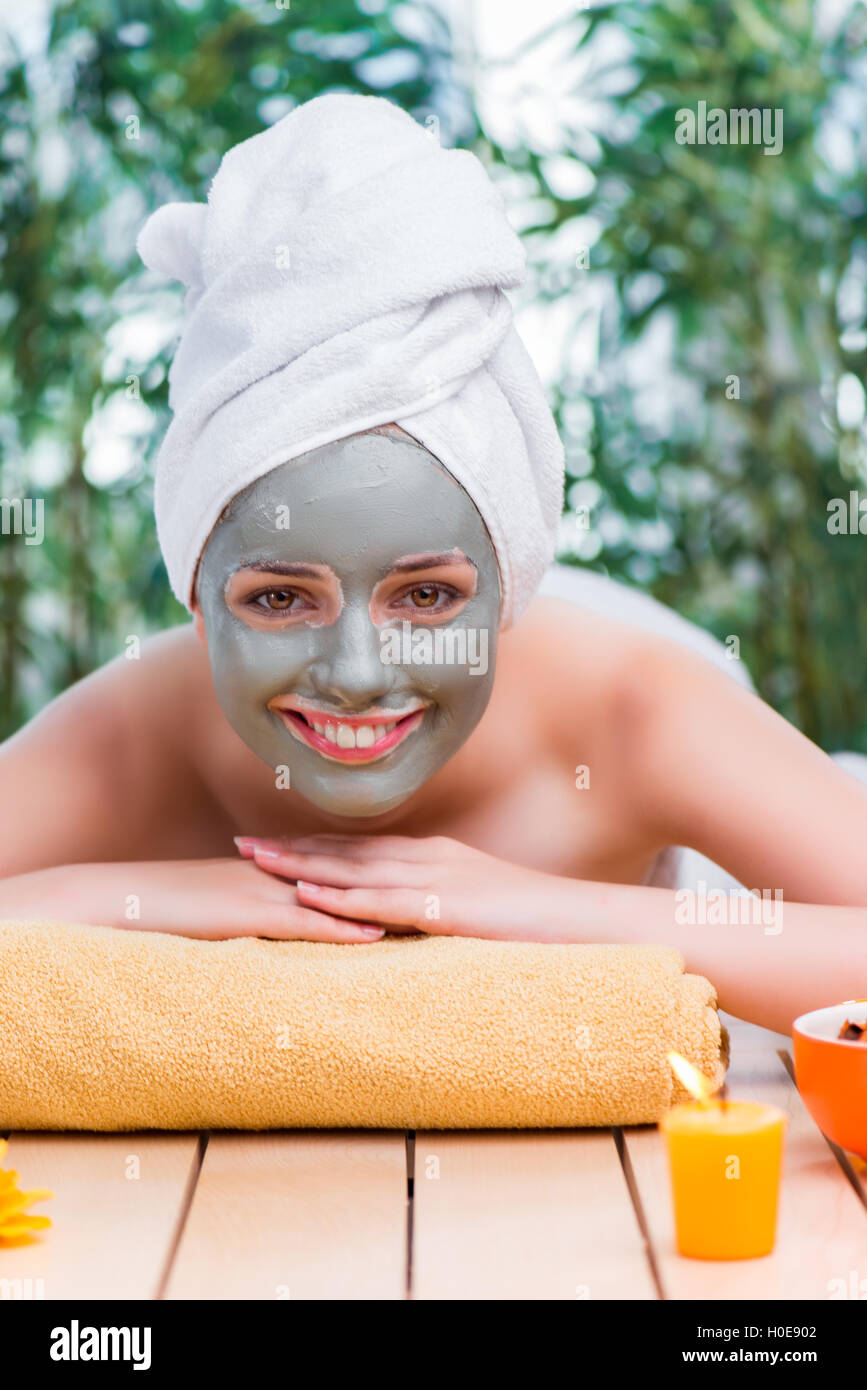 Young woman in spa health concept Stock Photo - Alamy