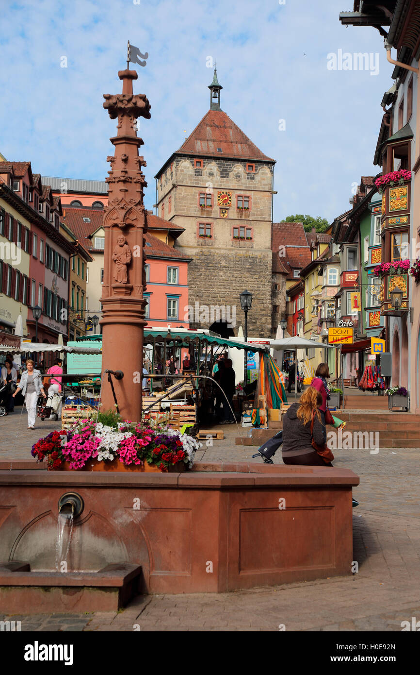 Rottweil Main Road Black Gate Stock Photo - Alamy