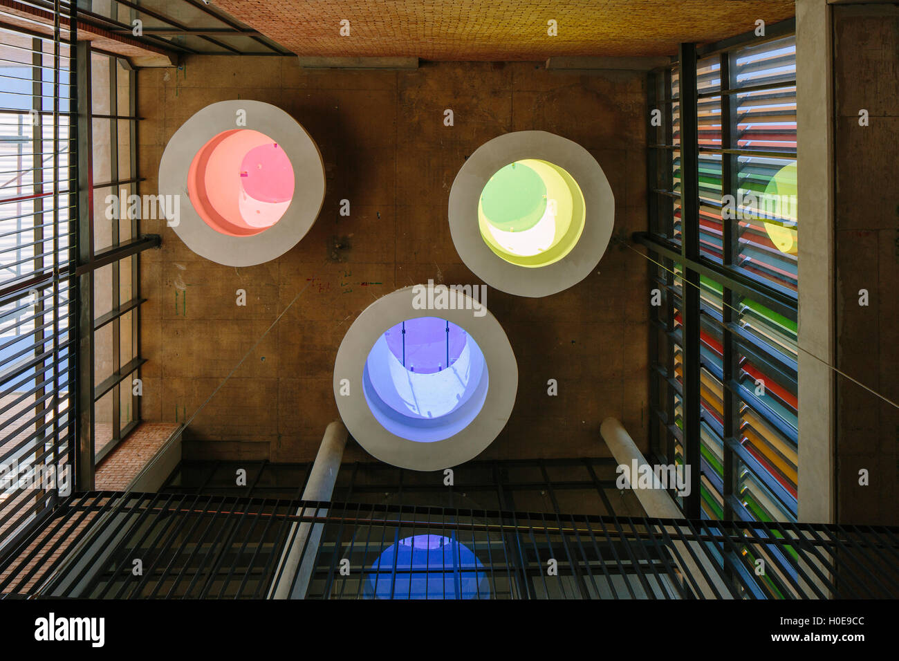 Coloured skylights. Sol Plaatjie University, C002, Kimberley, South ...