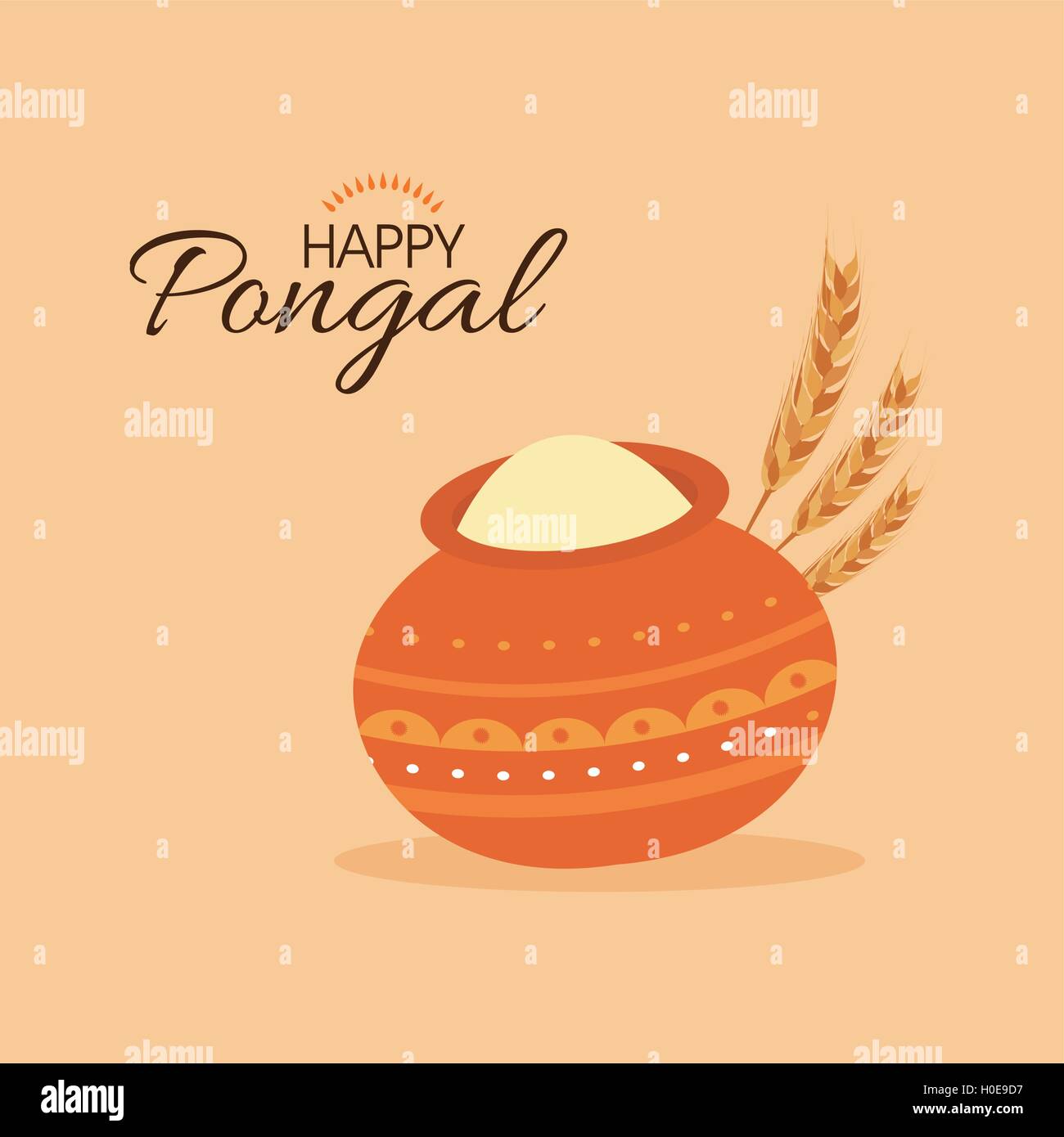 Pongal greeting card Stock Vector Images - Alamy