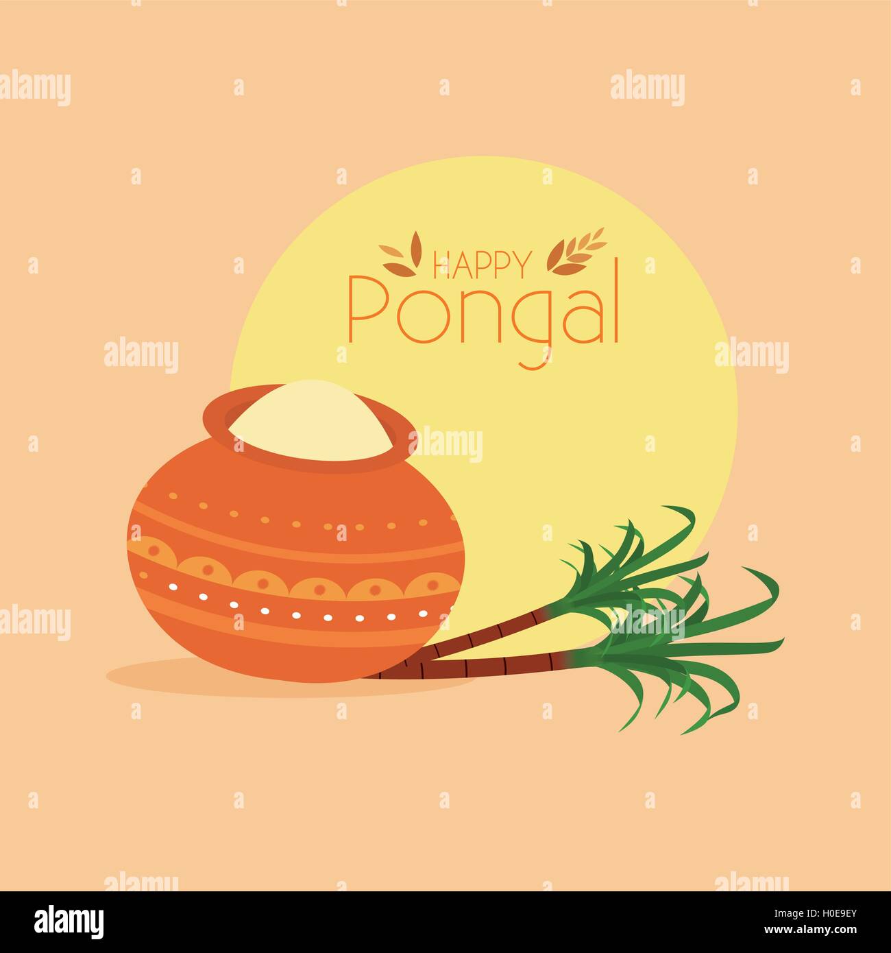 Pongal greeting card Stock Vector Images - Alamy
