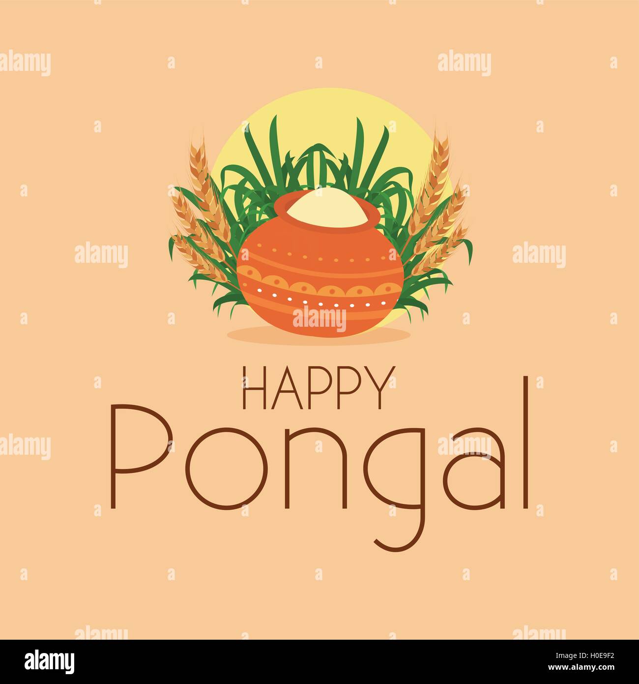 Pongal greeting card Stock Vector Images - Alamy
