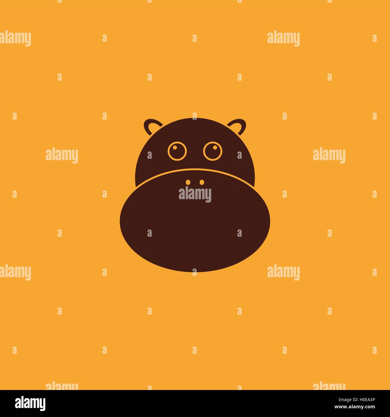 Cute hippo Face Stock Vector Image & Art - Alamy