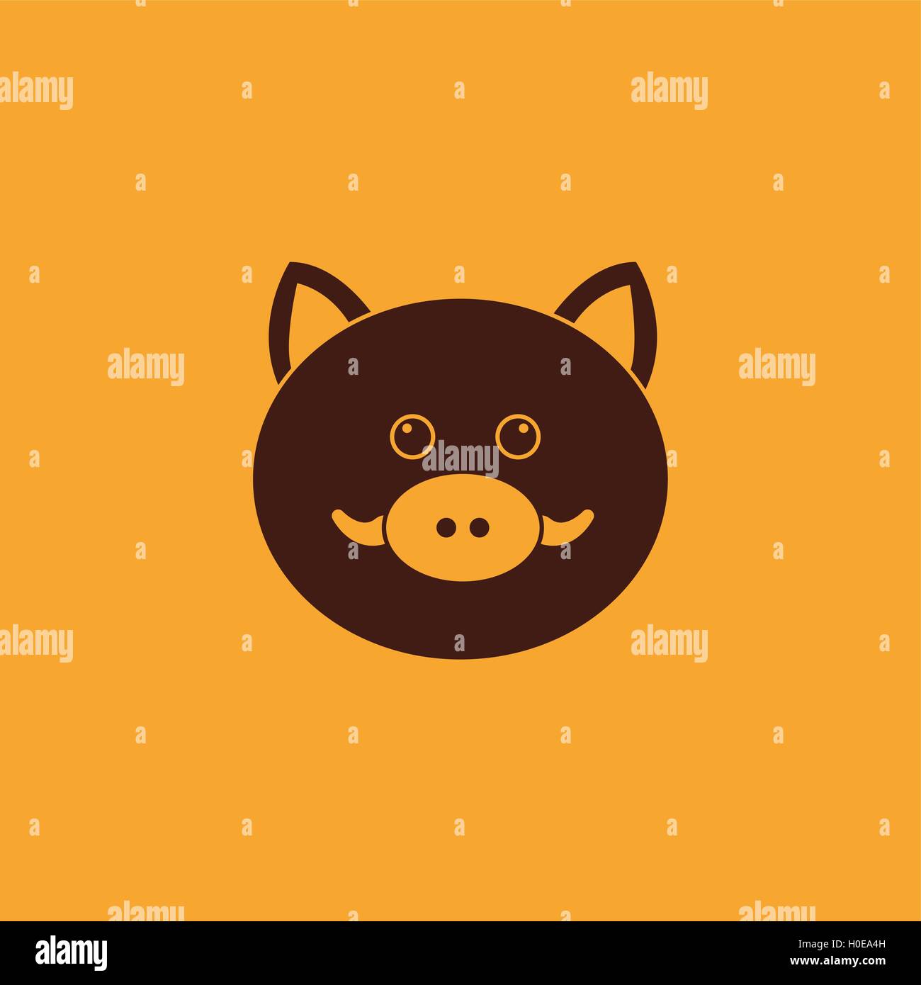 Cute wild pig Face Stock Vector Image & Art - Alamy