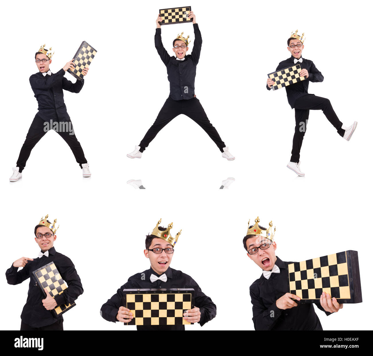 Funny chess player isolated on white Stock Photo - Alamy