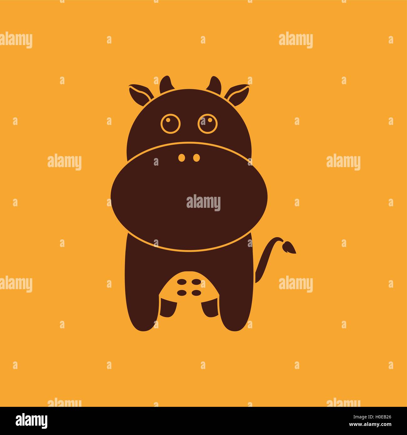 Cute cow silhouette Stock Vector Image & Art - Alamy
