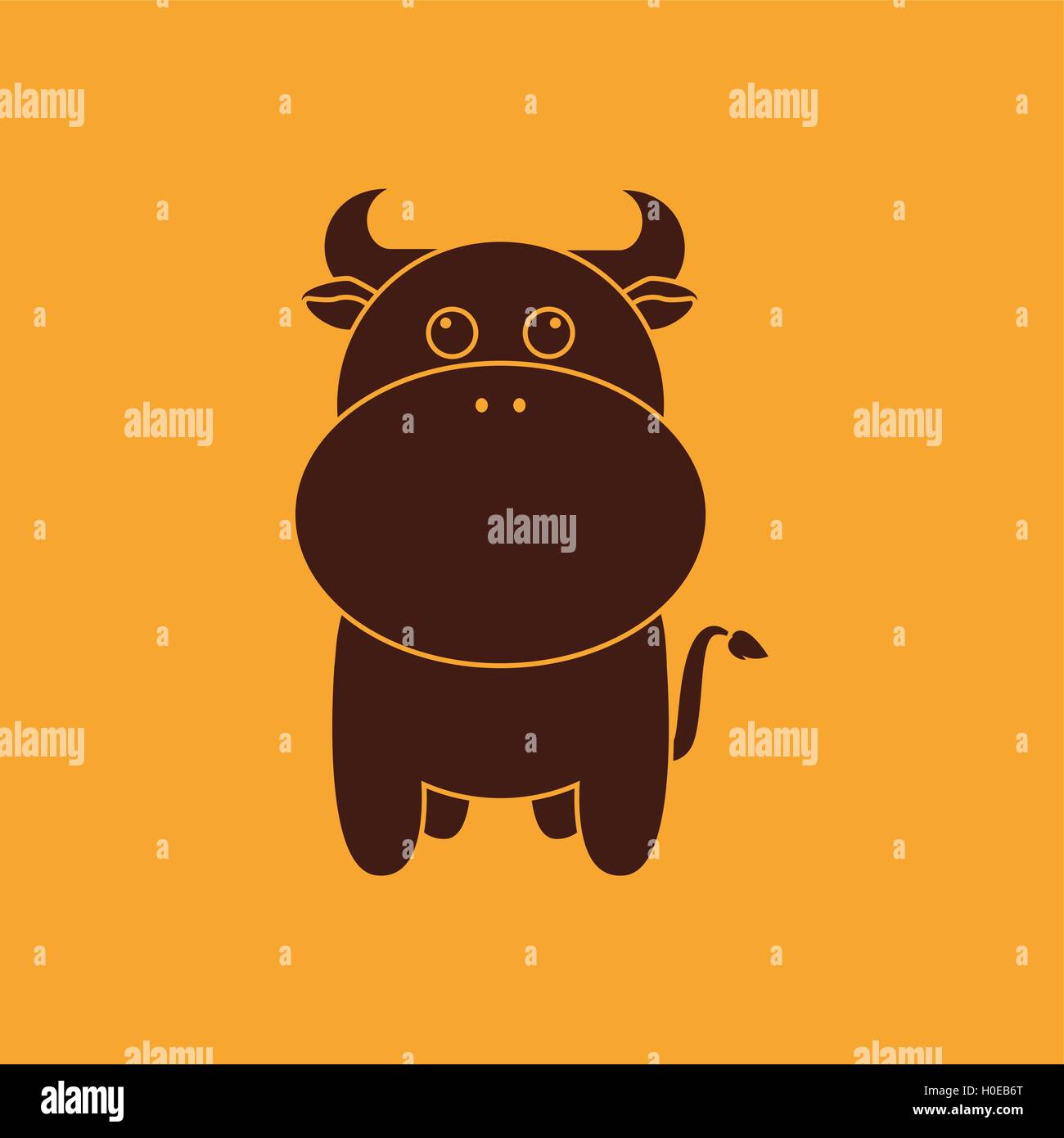 Cute cow silhouette Stock Vector Image & Art - Alamy