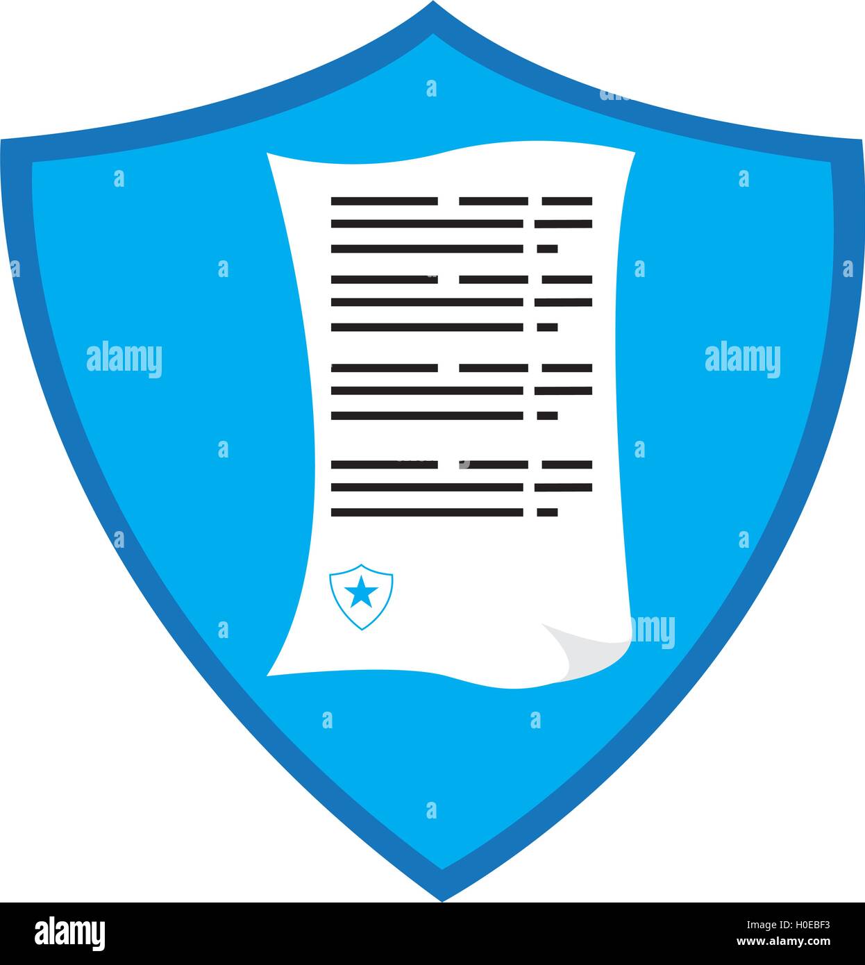 Isolated piece of paper on a heraldry shield, Vector illustration Stock ...